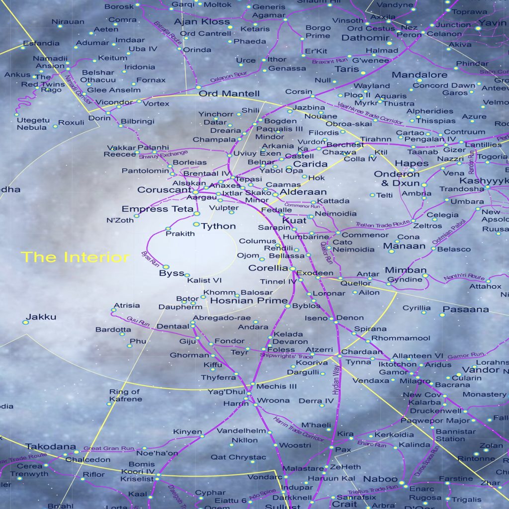 Cuadro Simple 60x40cm Star Wars Galaxy Map – The Wild